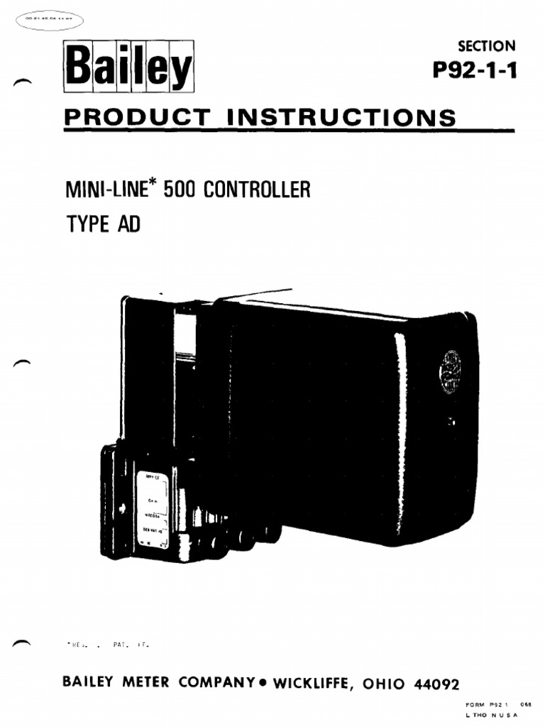 Mini-Line 500 Controller Type AD | PDF