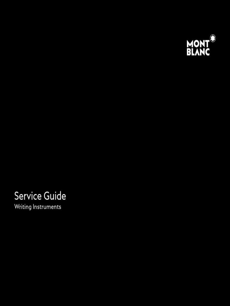 Montblanc - Service Guide - Writing Instruments - Online Version PDF | PDF