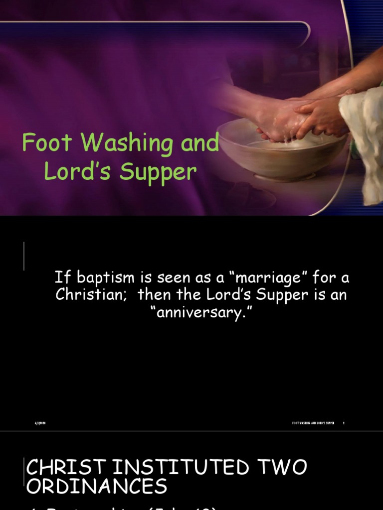 Foot Washing and Communion Significance | PDF | Eucharist | Ancient ...