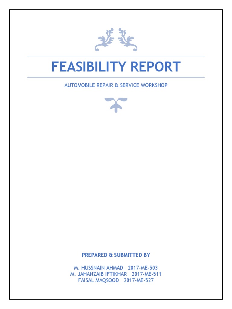 Project Feasibility Report For Automobile Repair | PDF | Auto Mechanic ...
