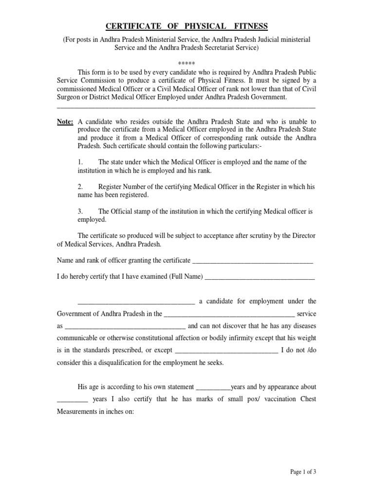 APSR-1.1Form of Physical Fitness | PDF | Physician | Health Care