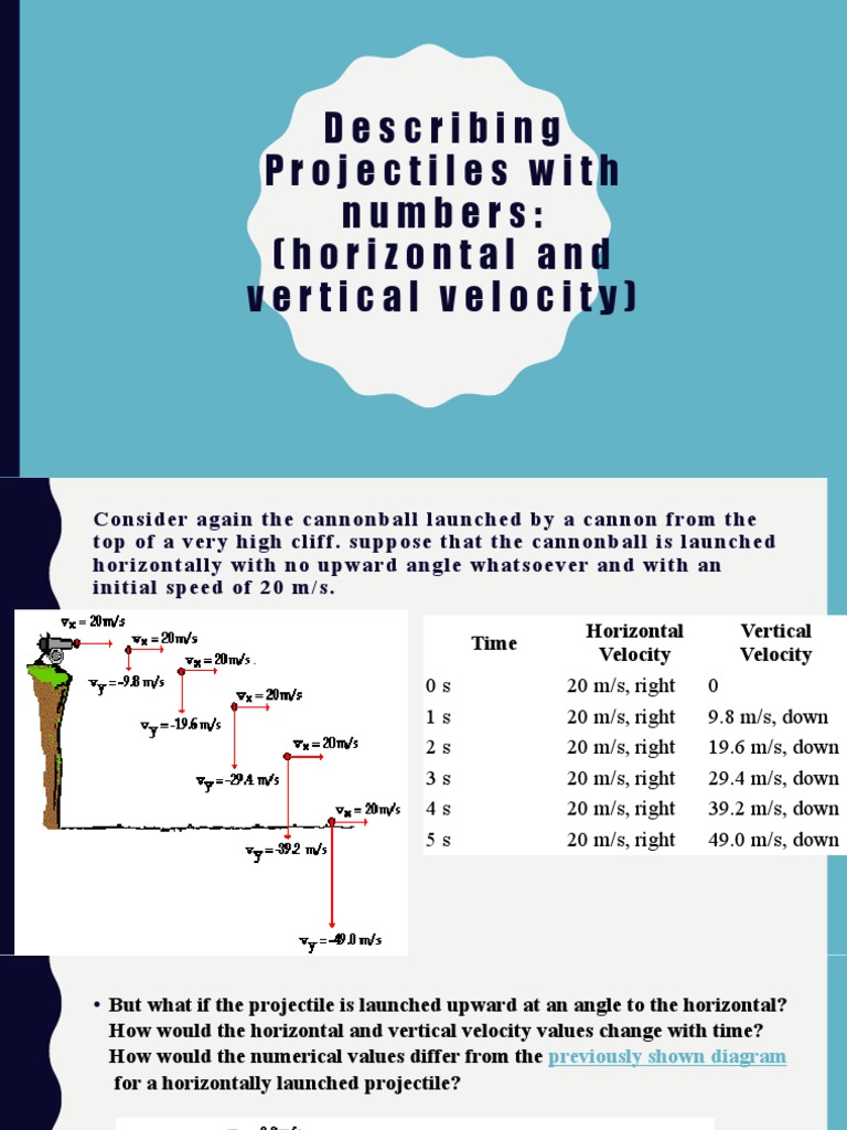 Describing Projectiles With Numbers | PDF | Projectiles | Classical Mechanics