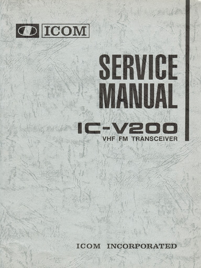 Icom IC-V200 Serv | PDF