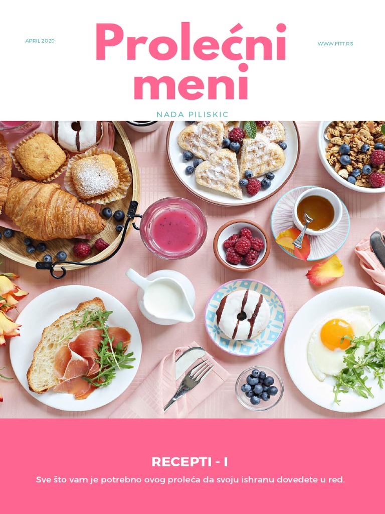Prolećni Meni: Recepti - I | PDF