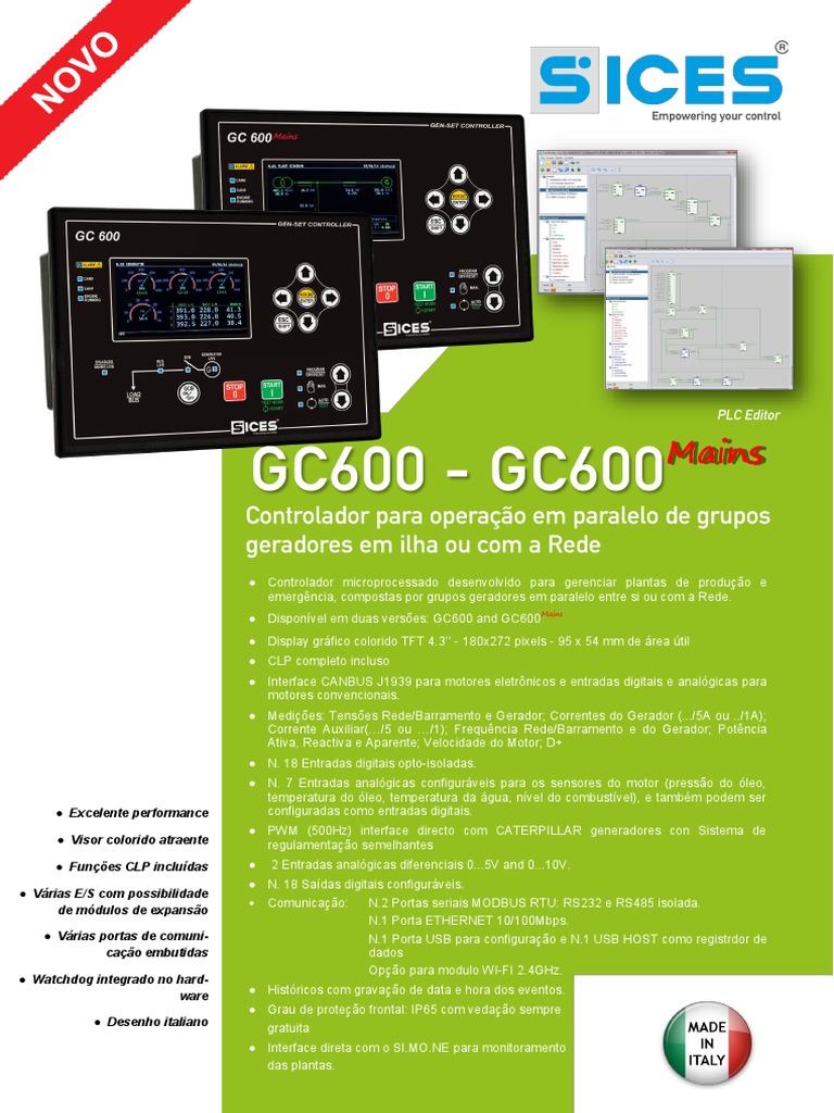 GC600 - BR DataSheet | PDF | Controlador lógico programável | Potência ...
