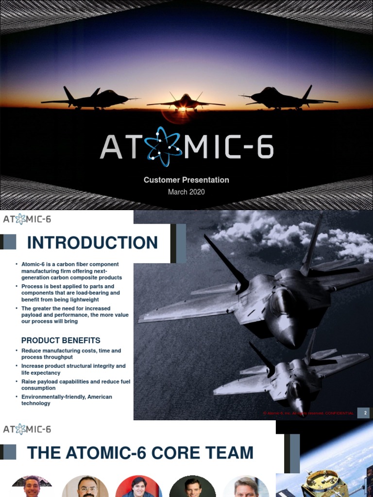 Atomic-6 Customer Presentation 2020 | PDF | Business | Nature