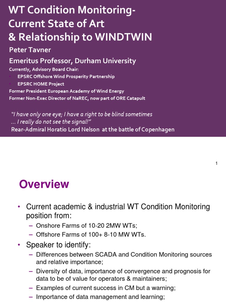 Peter Tavner Emeritus Professor, Durham University | PDF | Offshore ...