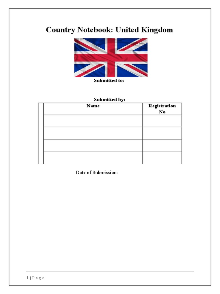 Country Notebook: United Kingdom: Submitted To | PDF | Gross Domestic ...