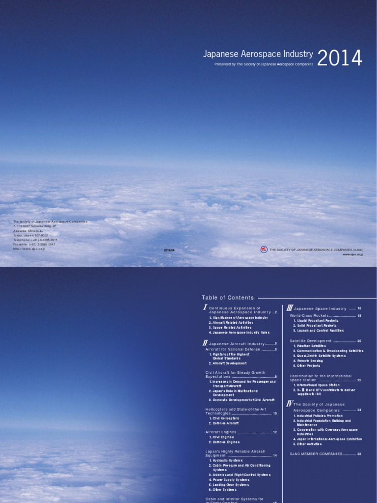 Japanese Aerospace Industry: Presented by The Society of Japanese ...