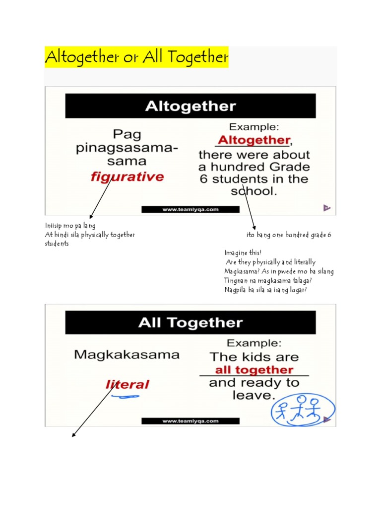 Altogether or All Together | PDF