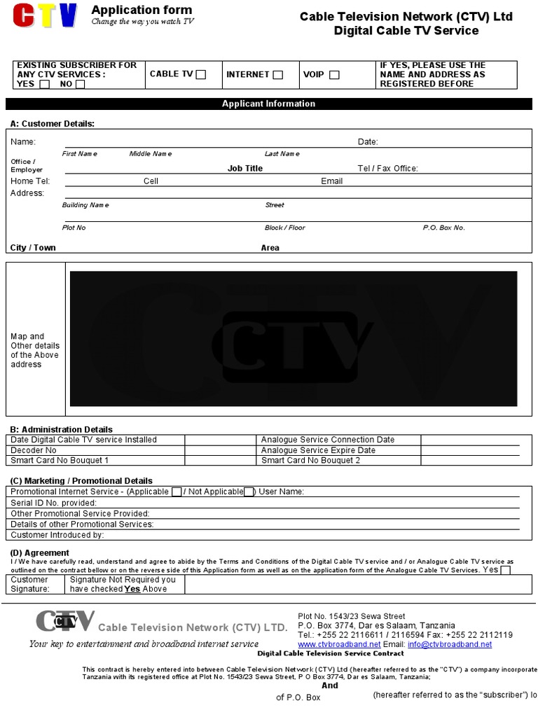 Applicant Information: Change The Way You Watch TV | PDF | Cable ...