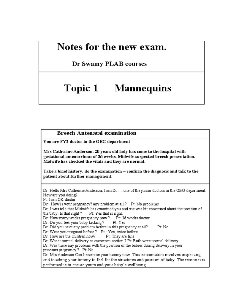 Notes For The New Exam.: DR Swamy PLAB Courses | PDF | Ear ...