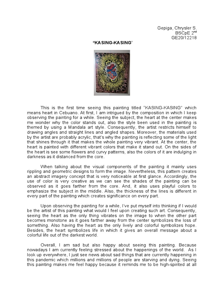 Kasing Kasing | PDF | Paintings | Art Media