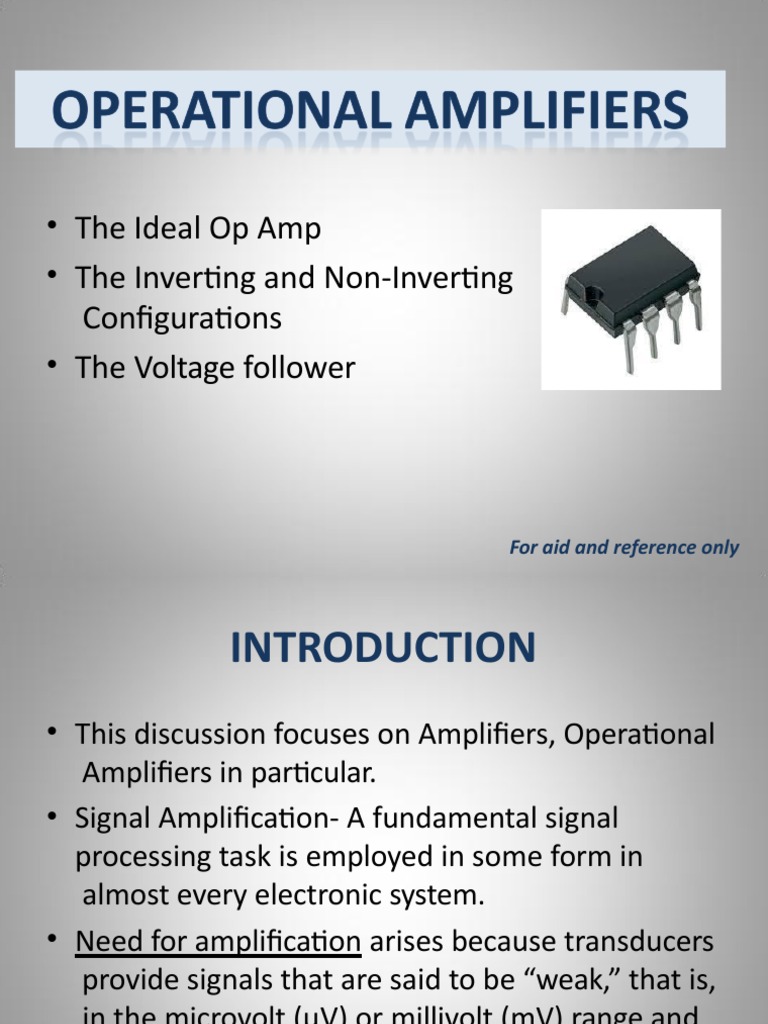 The Ideal Op Amp - The Inverting and Non-Inverting Configurations - The Voltage Follower | PDF ...