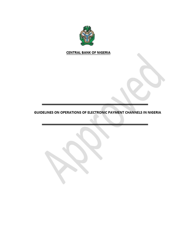 Approved Guidelines On Operations of Electronic Payment Channels in ...