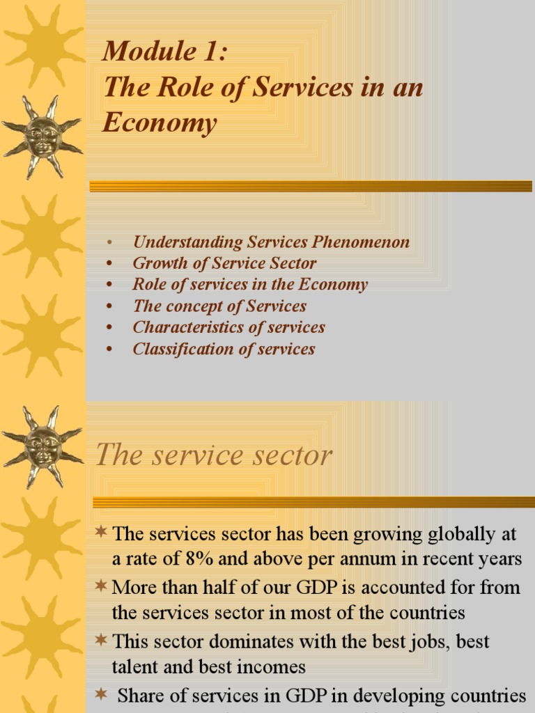 Module 01 The Role of Services in An Economy | PDF | Economic Growth ...