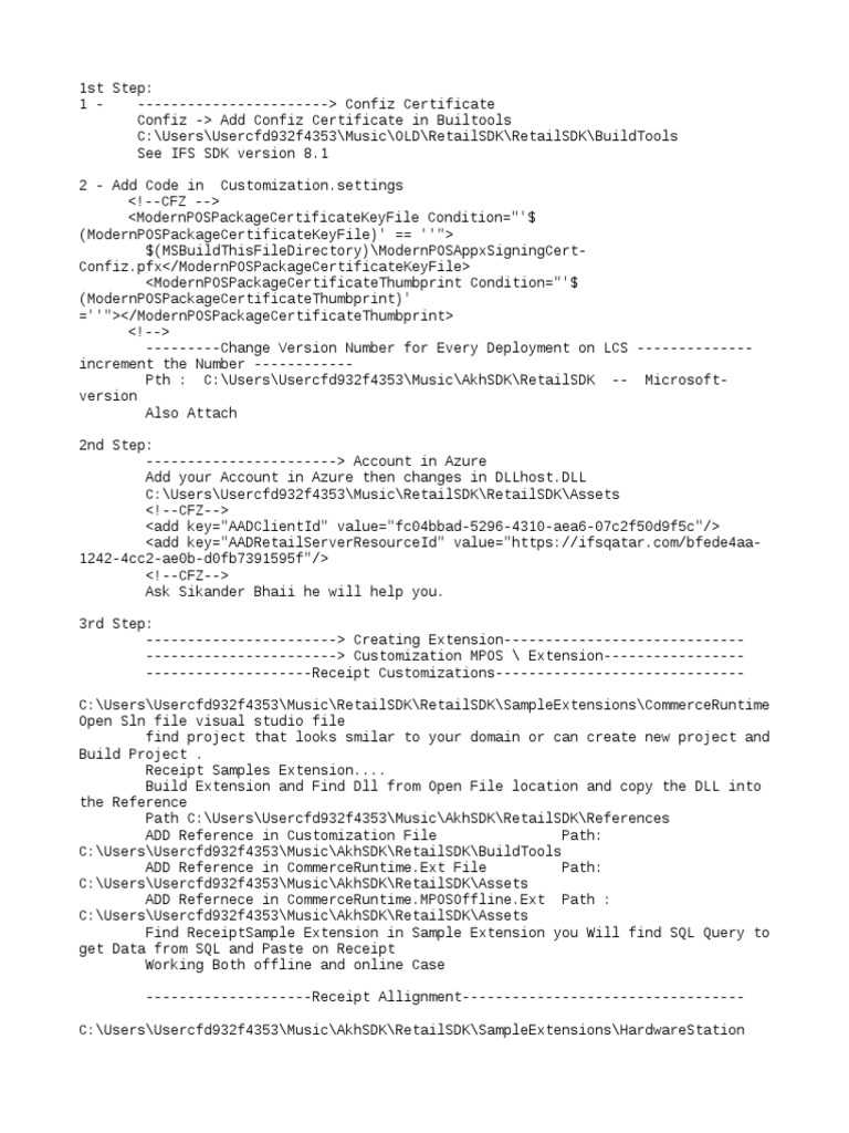 Retail SDK Documentation | PDF | Microsoft Visual Studio | Sql