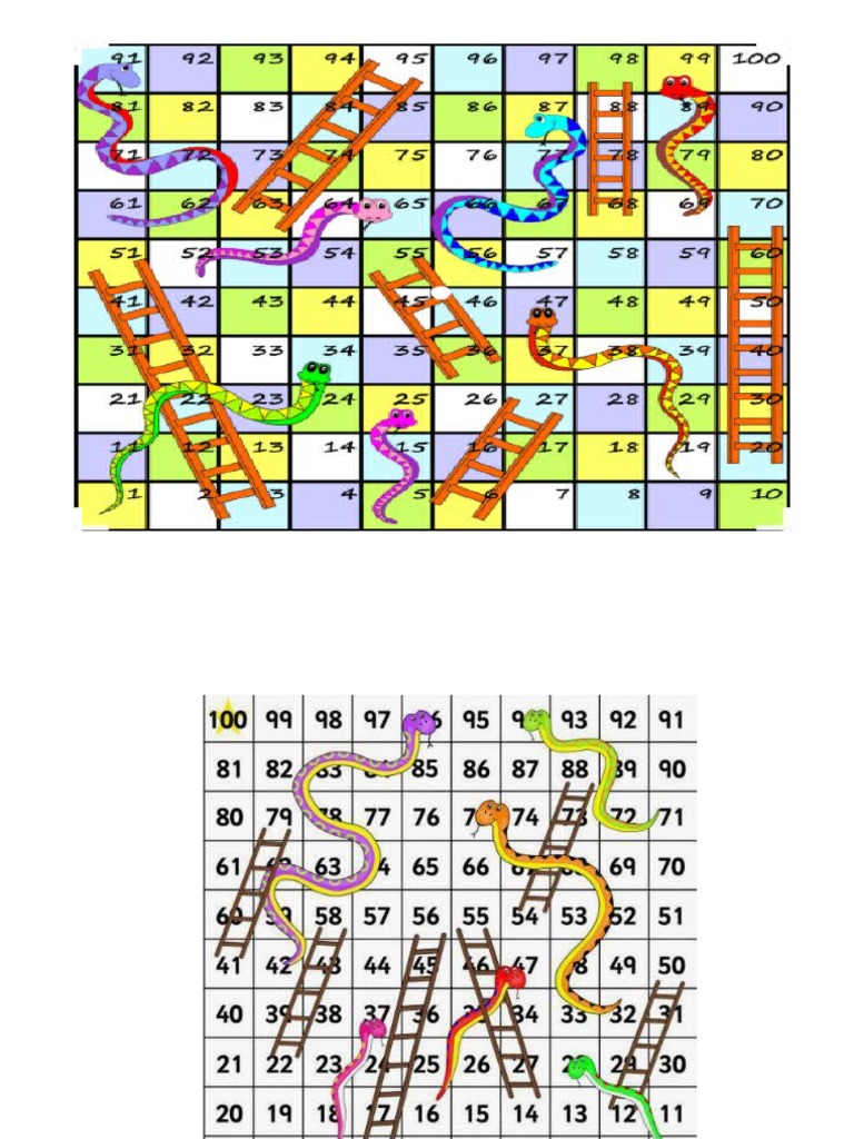 Snake and Ladder Template | PDF