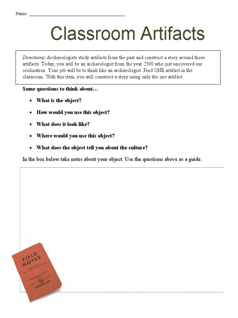 Classroom Artifacts: Some Questions To Think About | PDF