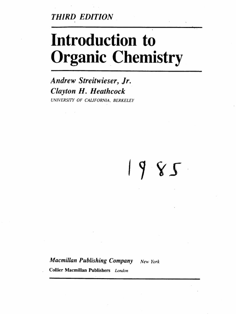 Introduction To Organic Chemistry PDF | PDF