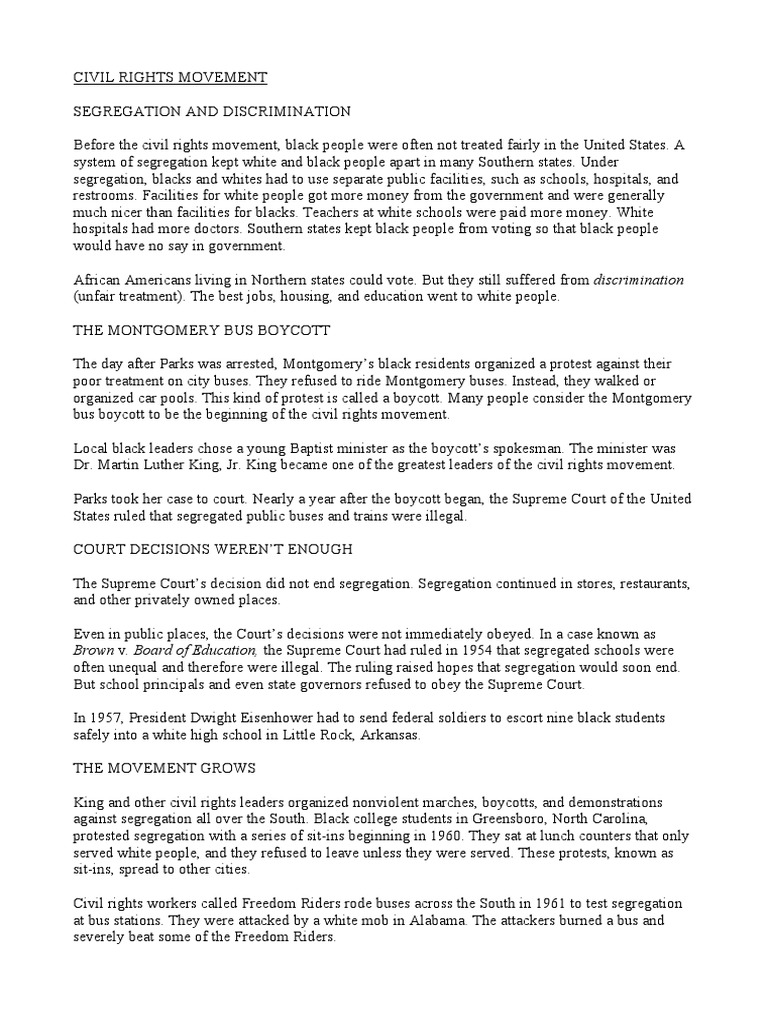 Civil Rights Movement | PDF | Nonviolence | Identity Politics