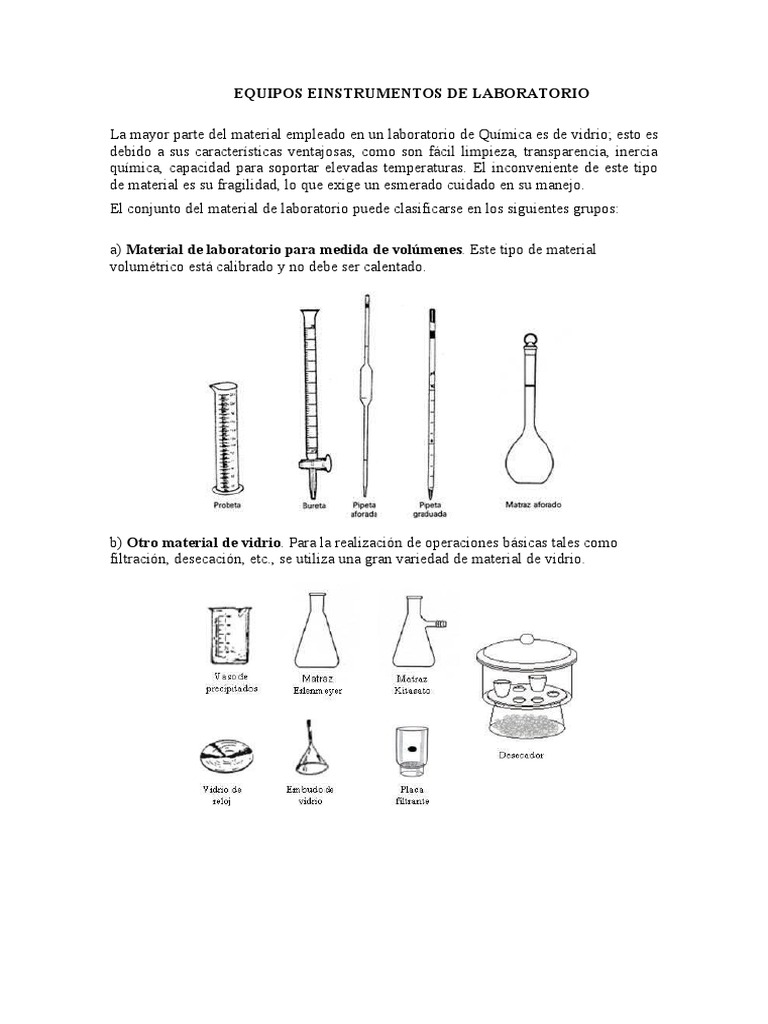 Equipos e Instrumentos de Laboratorio | PDF | Filtración | Concentración
