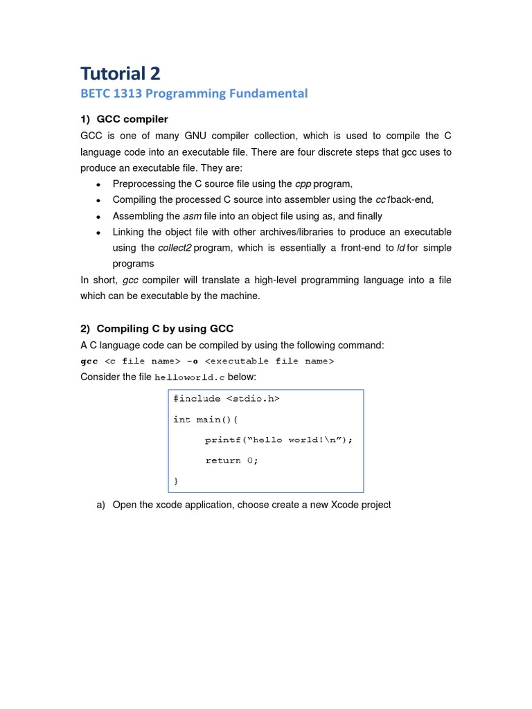 Tutorial 2 | PDF | Compiler | Source Code