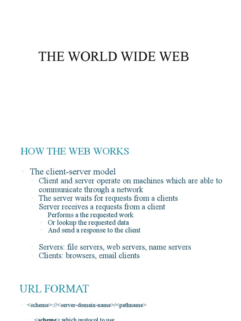 World Wide Web | PDF | Html | Html Element