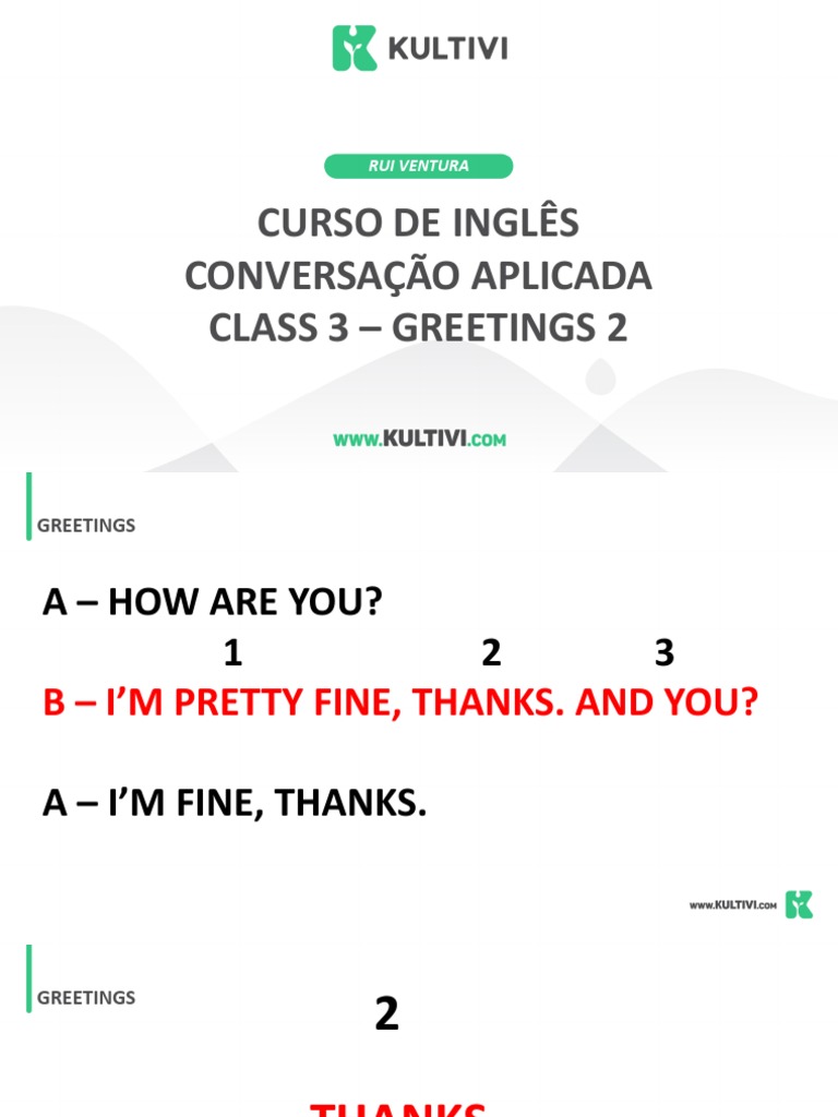 Common English Greetings and Introductions: Sample Dialogues for ...