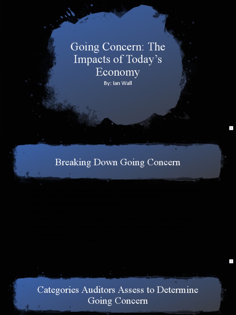 Going Concern: The Impacts of Today's Economy: By: Ian Wall | PDF ...