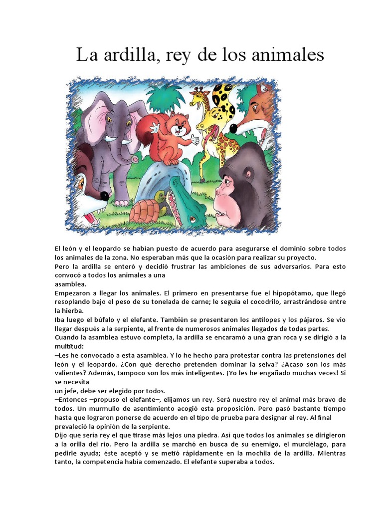 La ardilla, rey de los animales | PDF | León