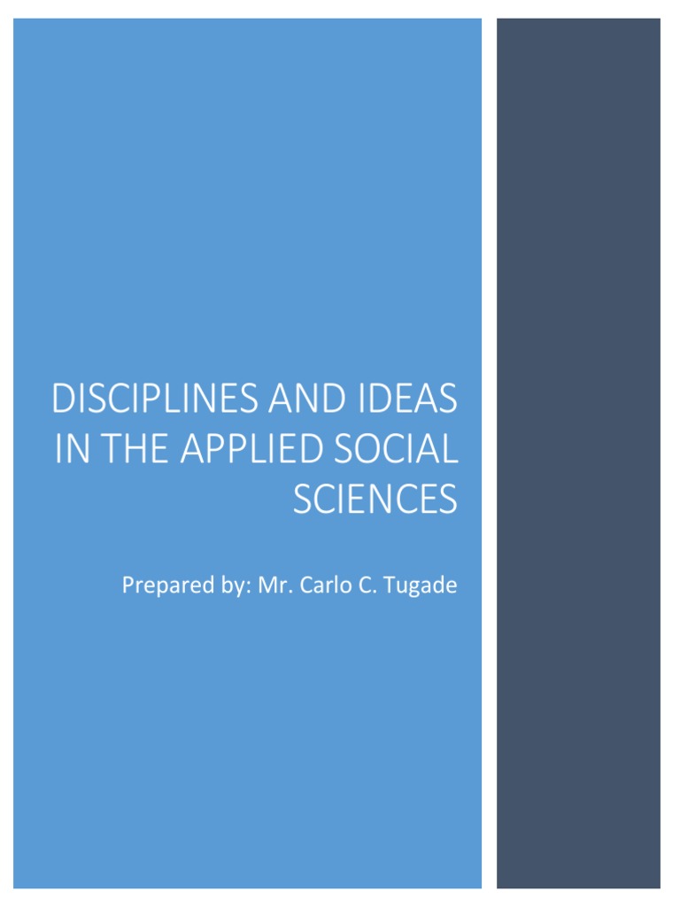 Disciplines and Ideas in The Applied Social Sciences - Module | PDF ...
