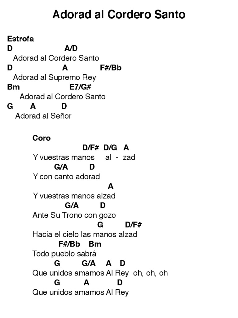 Adorad Al Cordero Santo PDF | PDF