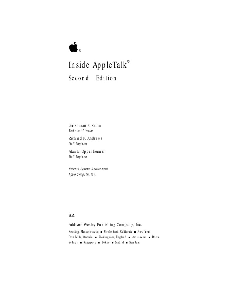 Inside AppleTalk PDF | PDF | Network Socket | Computer Network