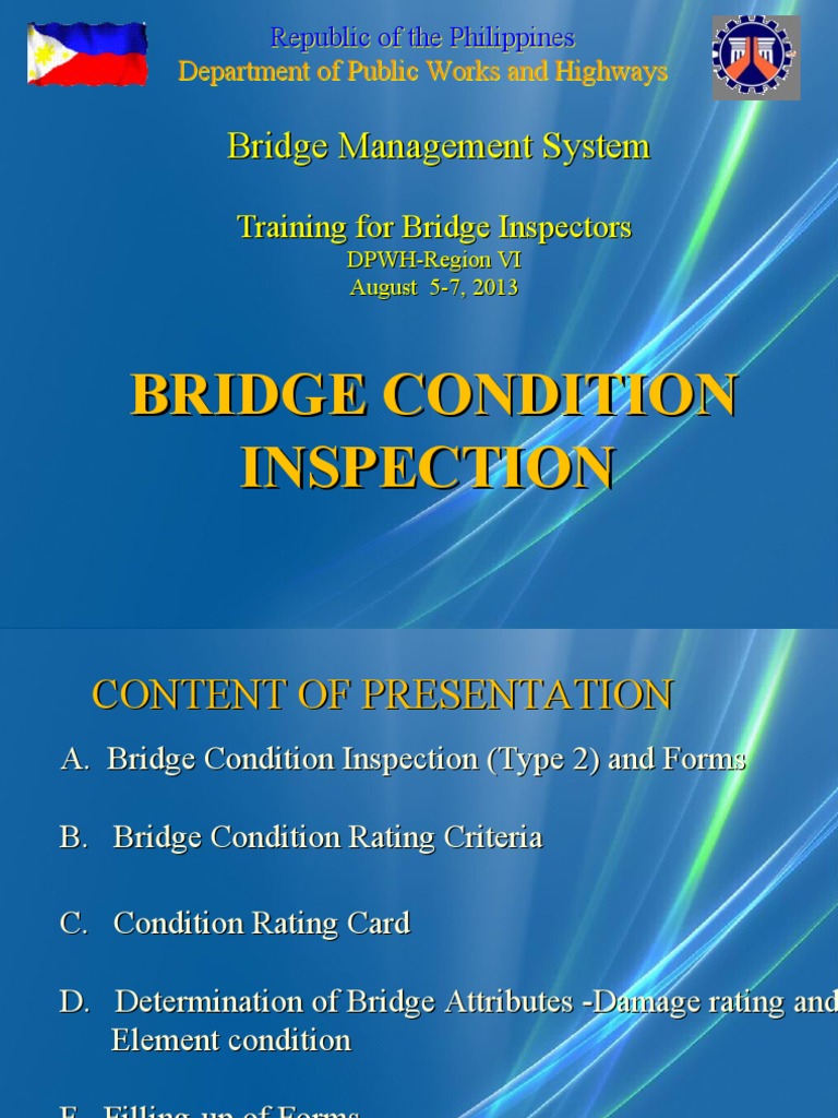Bridge Condition Presentation | PDF | Rust | Corrosion