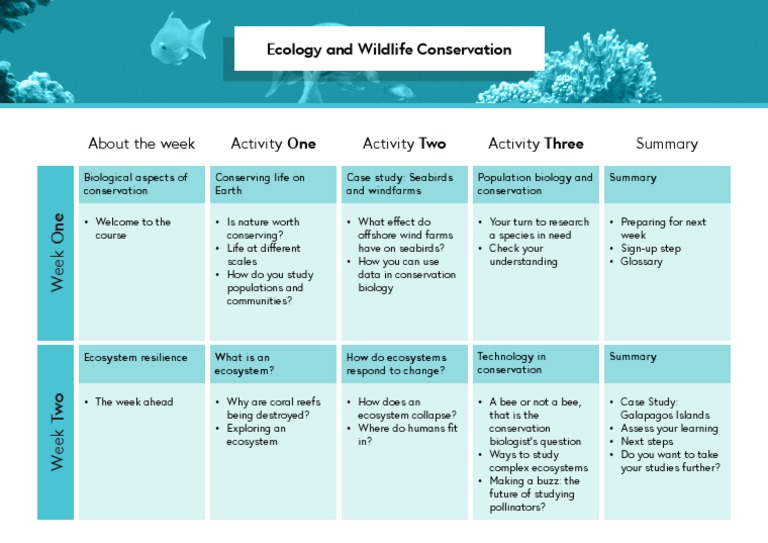Ecology and Wildlife Conservation Course | PDF | Wellness | Science ...