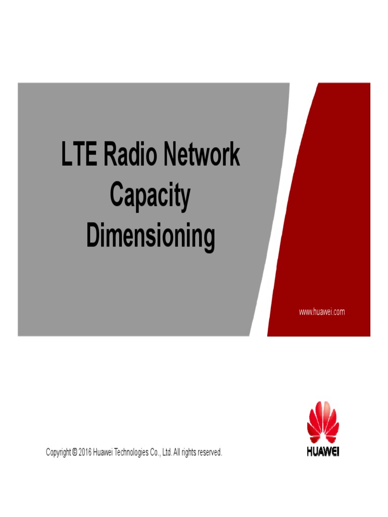 3 - OEP100320 LTE Radio Network Capacity Dimensioning ISSUE 1 PDF | PDF ...