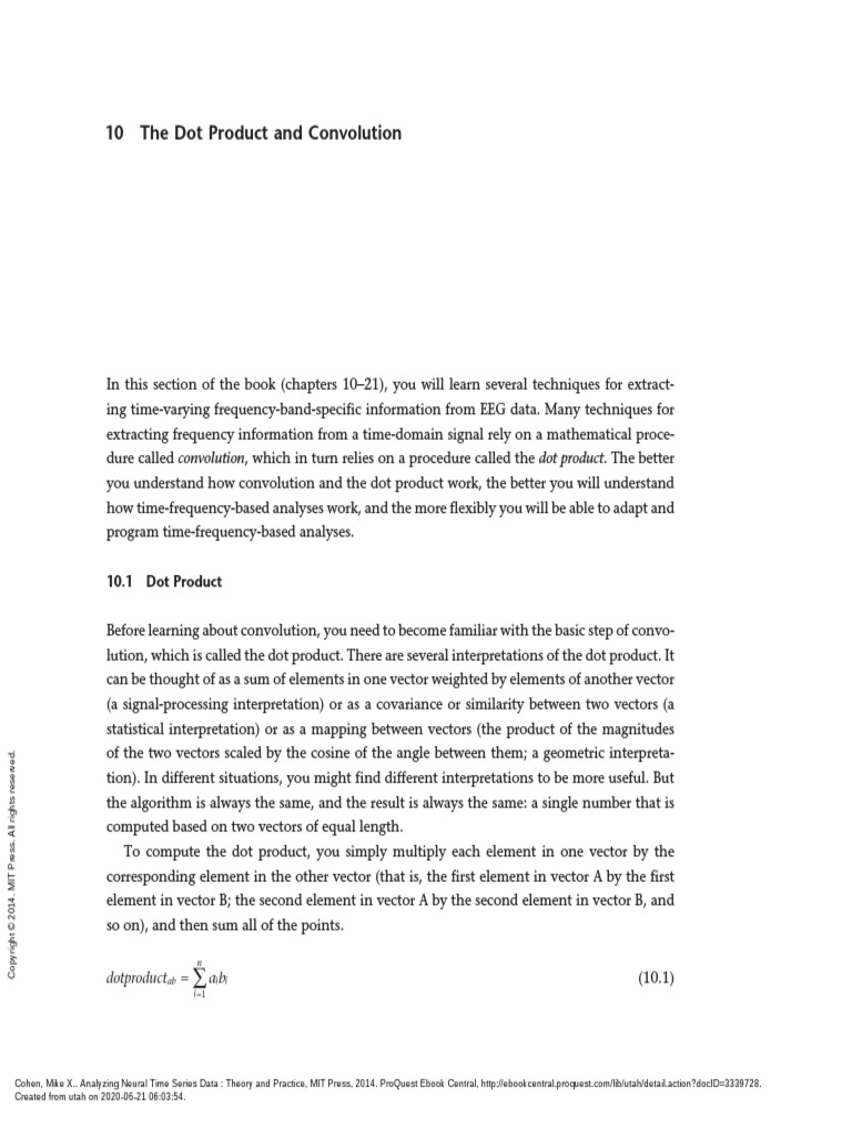 10 The Dot Product and Convolution | PDF | Convolution | Vector Space