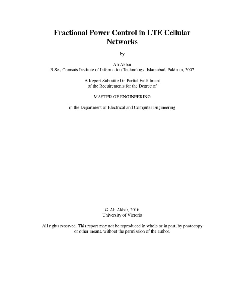 Fractional Power Control in LTE Cellular Networks | PDF | Orthogonal ...