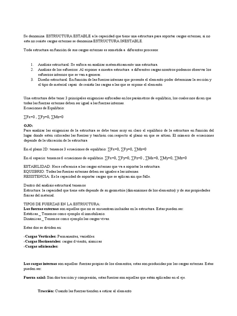 Estabilidad e Inestabilidad de Una Estructura | PDF | Análisis ...