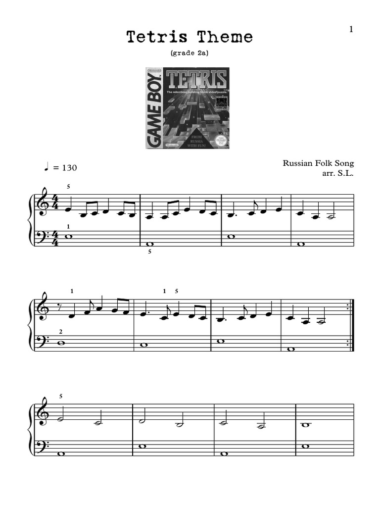 Tetris Theme A Minor Grade 2a | PDF