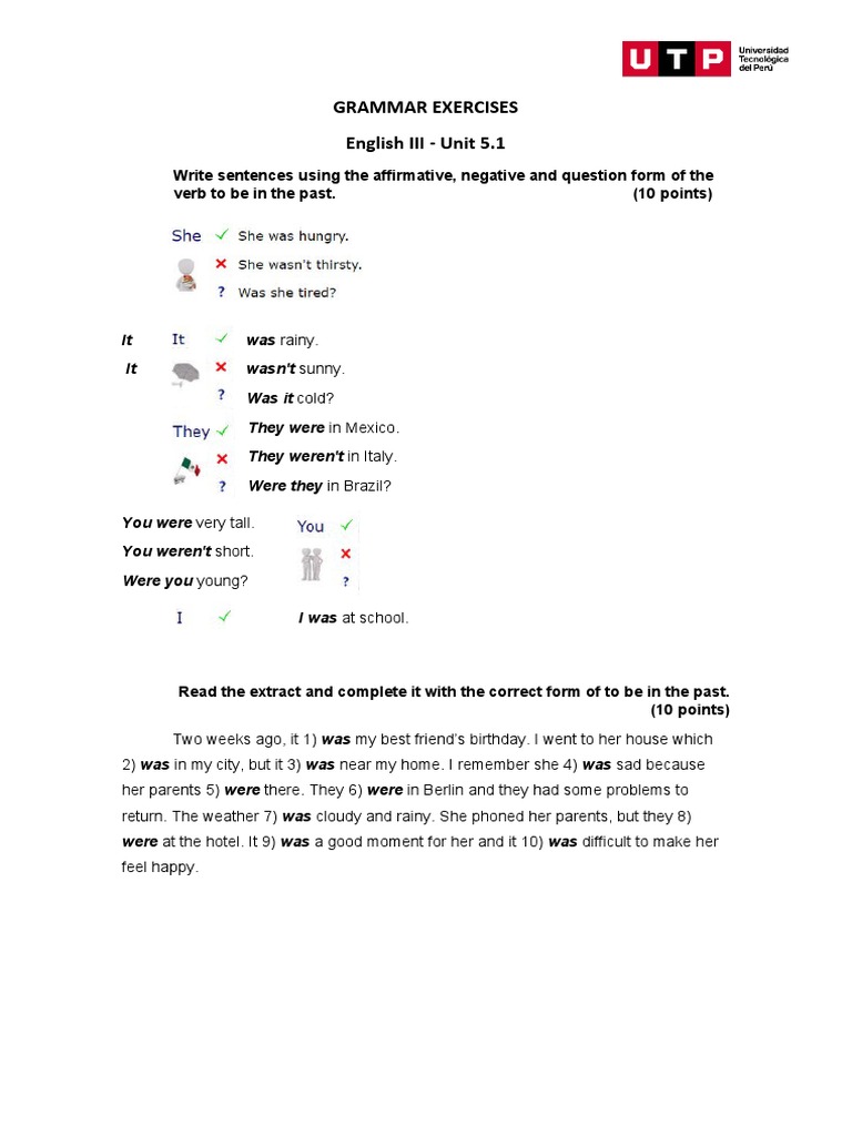 Grammar Exercises Unit 5.1 | PDF