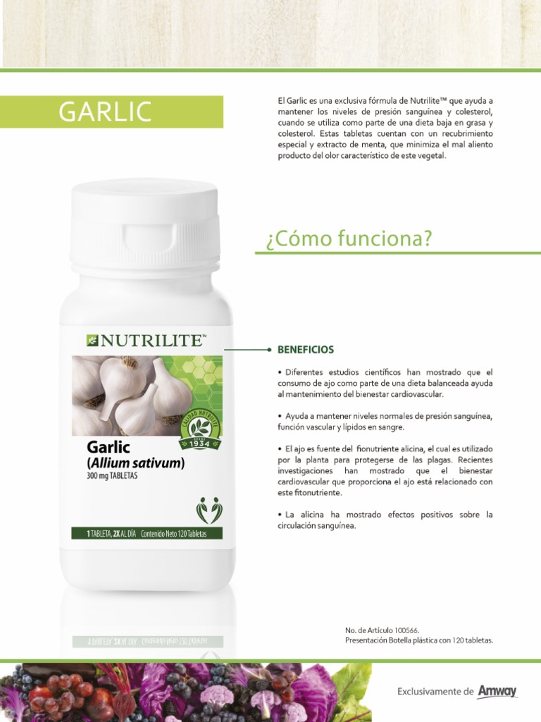 Descripcion Garlic Nutrilite | PDF