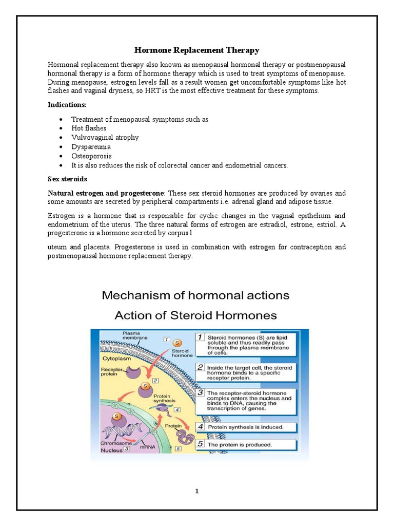 HRT Guide for Menopause Symptoms | PDF | Hormone Replacement Therapy ...