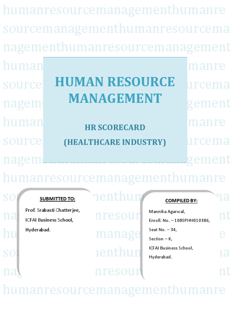 HR Scorecard Mannika 34 | Download Free PDF | Employee Retention ...