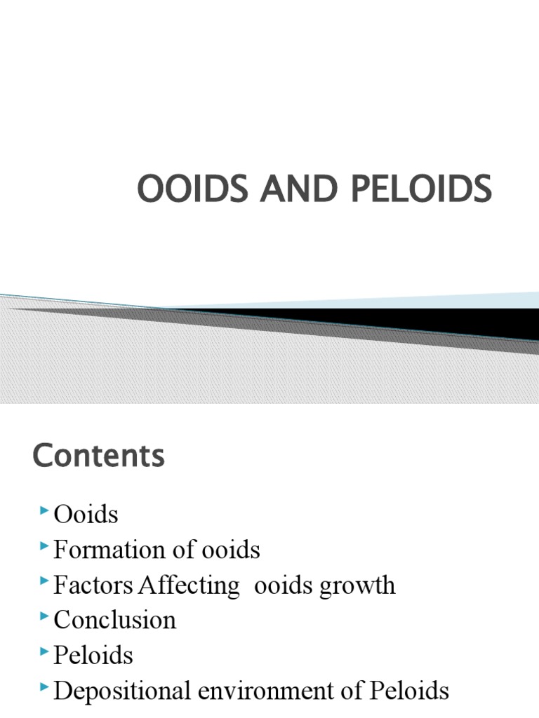 Ooids and Peloids | PDF | Sedimentology | Petrology