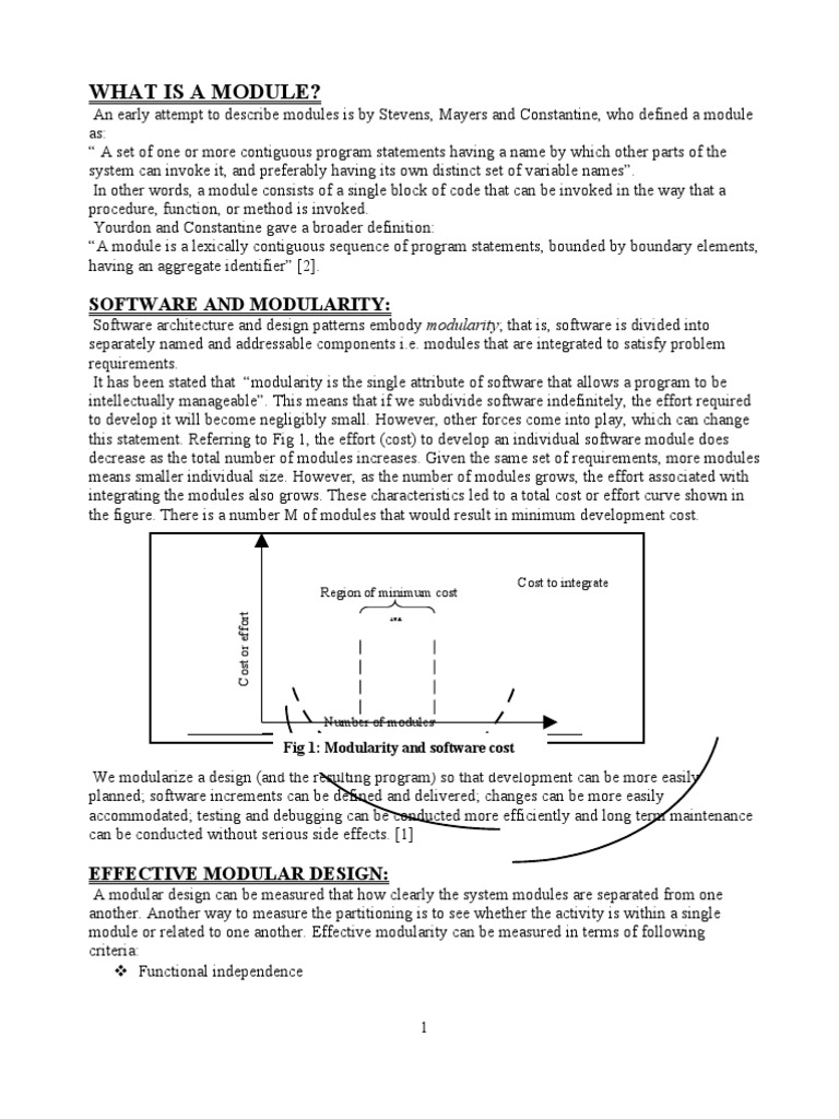 What Is A Module Software And Modularity Pdf Modular Programming Modularity