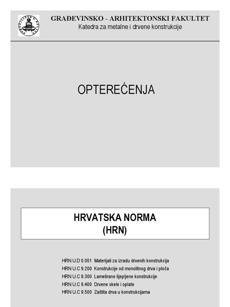 Opterecenja | PDF