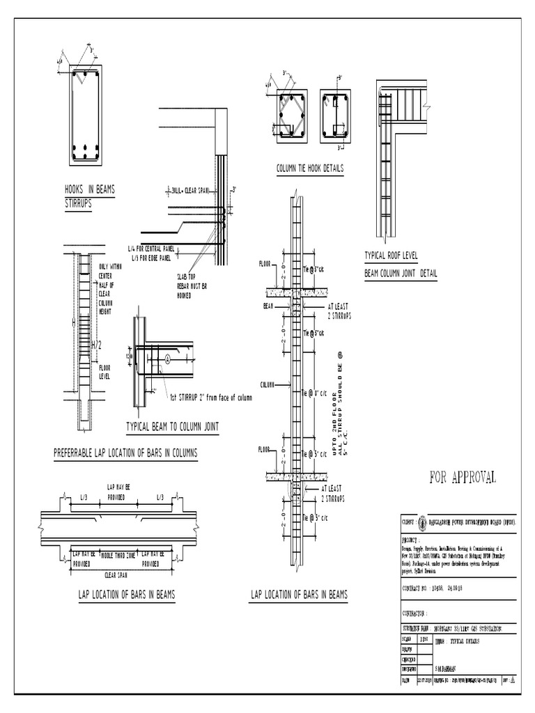 Hooks in Beams Stirrups: Column Tie Hook Details | PDF | Civil ...