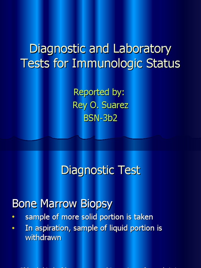 Immunologic Diagnostic Tests Overview | PDF